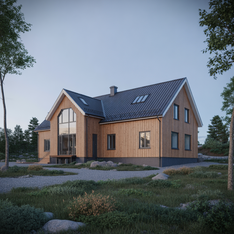 Installation av nytt yttertak på bostadshus i Glanshammar, Örebro ...